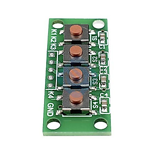 5Pin 1x4 4 Keys Button Keypad Keyboard Breadboard Module for Arduino DIY KIT Universal for Curriculum Graduation and Experiment