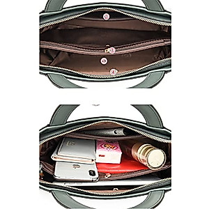 SMALLBLUER Women Crocodile Pattern Handbag Commuter Shoulder Bag Crossbody Bags-Black