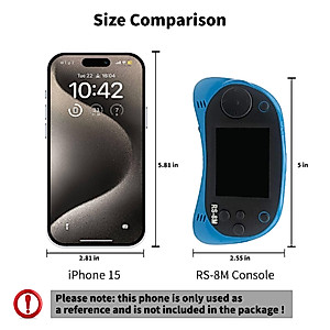 EASEGMER 16 Bit Kids Handheld Games Built-in 220 HD Video Games, 2.5 Inch Portable Game Player with Headphones - Best Travel Electronic Toys for Toddlers Age 3-10 Years Old Children (Blue)