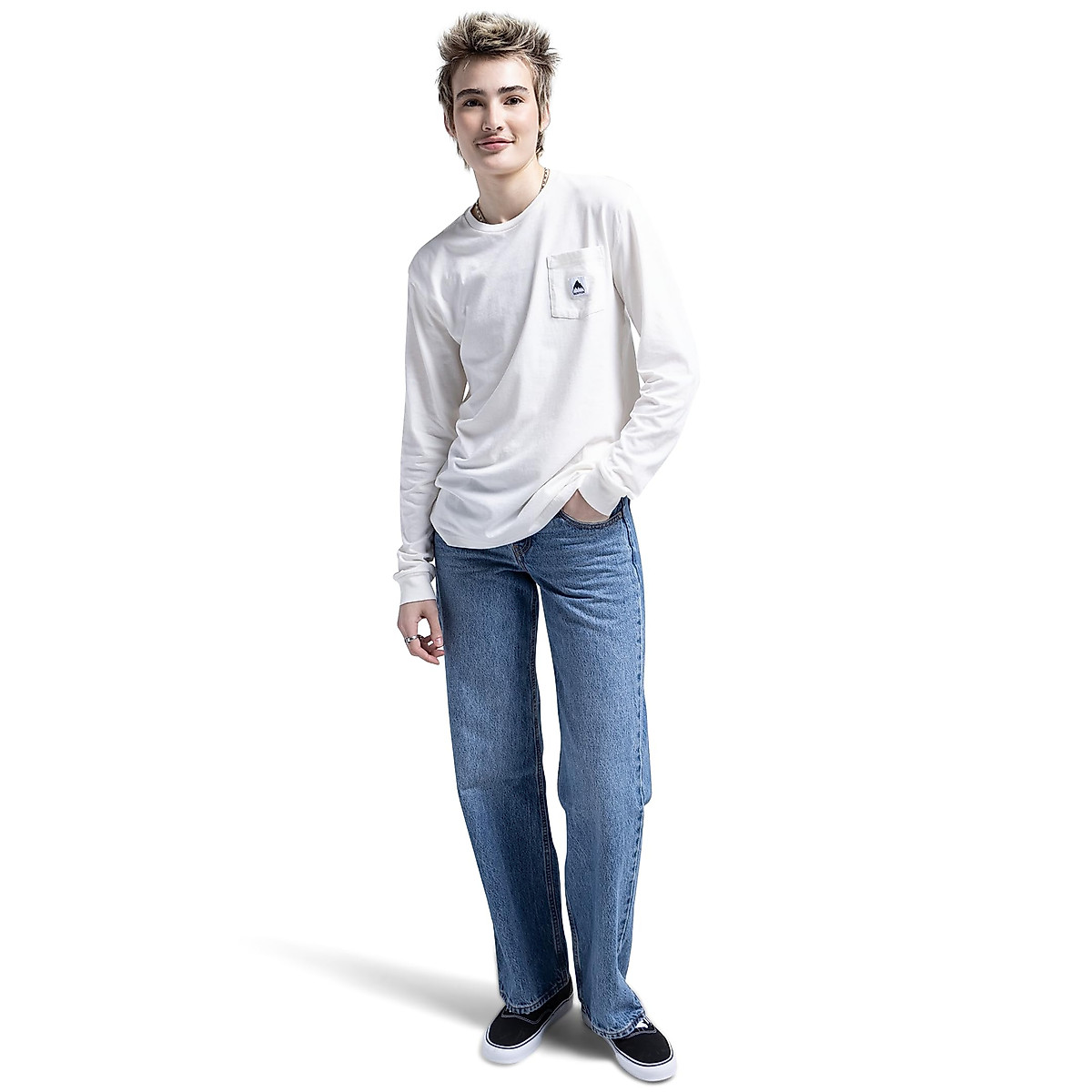 Burton Men's Colfax Long Sleeve T-Shirt, Stout White, S