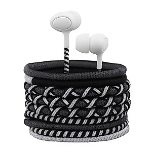 URIZONS Rope Braided Earphones with Mic, Kids Earbuds, in-Ear Lighting Headphones,Tangle-Free Cord Wrapped for iPhone 7, 8,11,12.14,XR MAX