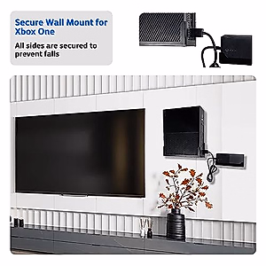 Wall Mount for Xbox One, Metal Wall Mount Holder for Xbox One Original+Power Brick Mount, Space Saving Hanging On Wall Xbox One Wall Mount