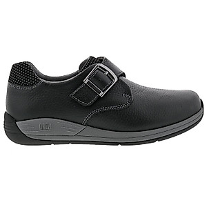 Drew Tempo, Womens Hook & Loop Orthopedic Comfort Shoe, Black Leather, 10.5 X-Wide (2E)