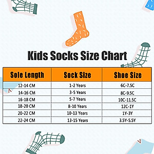 Boys Wool Socks Kids Thick Winter Socks Thermal Crew Socks for Boys 6 Pairs Dinosaurs Size 6-8 Years