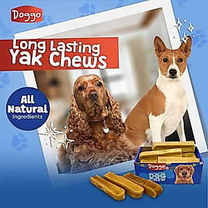 Doggo Dog Chew - Premium Yak Cheese Himalayan Dog Chews - Natural Yak Chews for Large and Small Dogs - Yak Milk Dog Chew - Long-Lasting Treats Aggressive Chewers - X-Large, 1 Pound (3 Pieces)