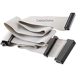 CablesOnline 24-inch Universal Floppy Drive Ribbon Cable for 3.5 or 5.25in Drives, FF-001
