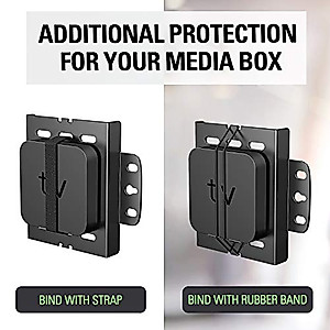 Mounting Dream Adjustable TV Top Shelf Mount Holder for Fire TV, Apple TV, Roku 3 Streaming Media Player, Easy to Install Streaming Media Box TV Shelf Top Mount, MAX Loading 11 lbs. MD5605