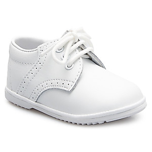 OLIVIA KOO Baby Boys Infant to Toddler Oxford Christening Shoes White 1