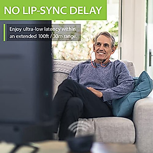 Avantree Medley Clear - Wireless Earbuds for TV Listening with Clear Dialogue, Enhanced Volume, Soundbar Passthrough, 20H Neckband Headphones with Bluetooth Transmitter & Charging Dock