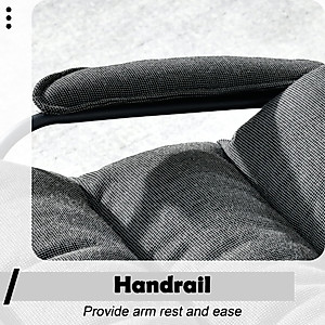 HOOOWOOO Outdoor Glider Chair with Ottoman Patio Glider Set Glider Outdoor Chair Patio Glider Chair with Glider Ottoman Outdoor Glider Rocking Chair Set Outdoor Patio Furniture Glider Rocker,Black