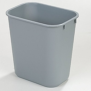 Carlisle FoodService Products 34292823 Plastic Deskside Wastebasket, 28 Quart, Gray