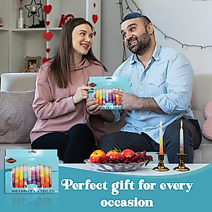 Majestic Giftware 12-Pack Shabbat Candles - (SHC2) | 5.5 Inch Dripless Handcrafted Traditional Shabbos Candles | Premium Quality Wax | Fits Standard Candle Holders (White Mix)