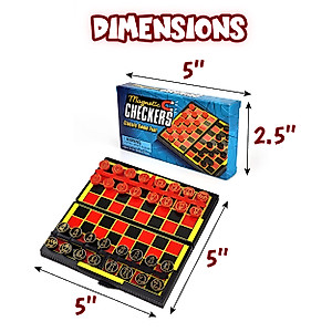 Mini Magnetic Board Games - Set of 12 Individually Packaged Travel Games for 2 players - Checkers Chess Solitaire Tic Tac Toe and Much More. Mini Games for Kid s