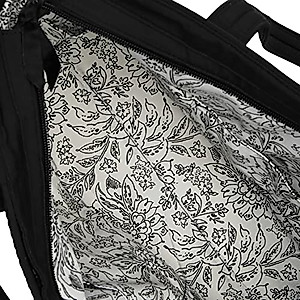 Vera Bradley Women's Microfiber Vera Tote Bag, True Black, One Size