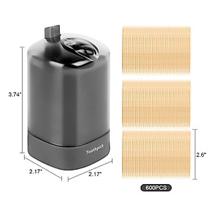 TRTRin Toothpick Dispenser-With Bamboo Wooden Toothpicks [600 Count], Pop-Up Automatic Toothpick Holder Dispenser, for Kitchen Restaurant Sturdy Safe Container Grey toothpick holder.