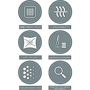 Sleep Habits Egyptian Cotton 1000 TC Premium Pinch 3 Pc Duvet Cover Set - Breathable All Season Comforter Cover Zipper Closure & Corner Ties (White, Oversized Queen Size)