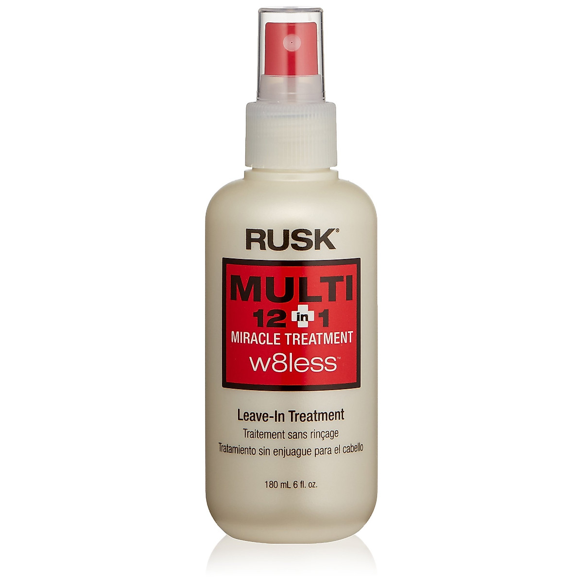 RUSK Designer Collection Multi 12 In 1 W8less Miracle Leave in Treatment, 6 Oz, Versatile Styling Product, Adds Shine, Smoothest, Detangles, Controls Frizz, and Protects Haircolor