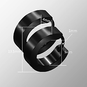 Stainless Steel Hoop Earrings For Men's Women's,Silver/Gold/Black/Blue Hypoallergenic Round Huggie Earrings,Fashion Punk Earrings Piercing Jewelry,Simple Stylish Loop Earring,Gift for Him Her Birthday