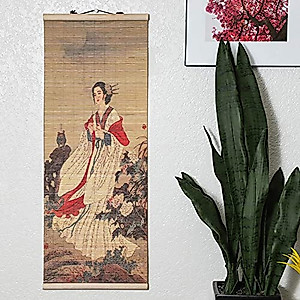 4 Pack Hanging Chinese Painting Wall Scroll for Chinese Room Decor (10 x 26 In)