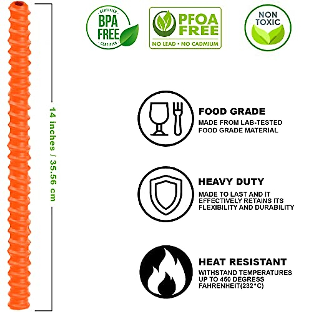 Silicone Oven Guard for Rack Covers - Oven Rack Protector - heat shield for toaster oven - silicone oven rack shields - Silicone Oven Rack Protector Against Burns and Scars 14 inches (Orange)