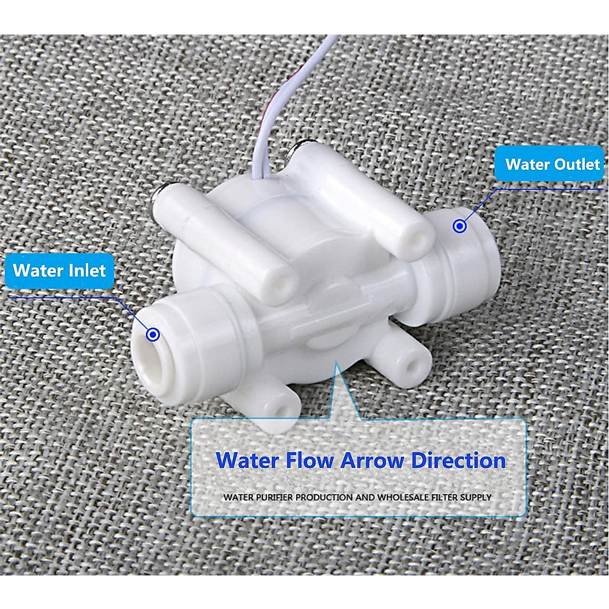 1/4" Water Flow Hall Effect Sensor Switch 0.3-6L/min Flowmeter Counter Food-Grade Water Meter Flow Sensor