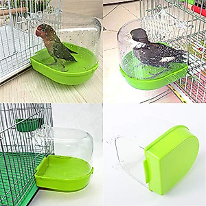 iplusmile Parakeet Cage Parakeet Cage Parrot Bath Box Bird Cage Bath Accessories Hanging Bathing Tub for Parakeet Pet Cockatiel Canary Cockatoos Conure Lovebird Supplies Parakeet Toys Parakeet Toys
