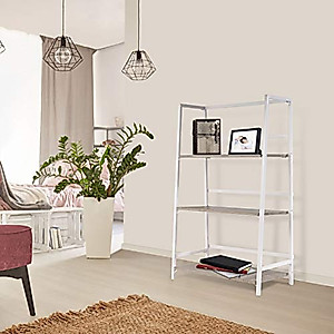 Atlantic 3 Tier Folding Shelf - Sturdy Tubular Design, Folds for Easy Storage PN3845036 in White