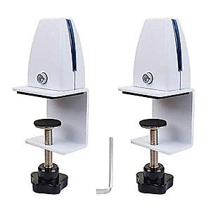 JSFURN Clamp-on 24 X 24 inch Desk Privacy Panel, Sound Absorbing Cubicle Desk Divider For Students, 2-Pack Acoustic Partition Grey, Office Cubicle, Classroom Dividers, Sound Proof Dividers