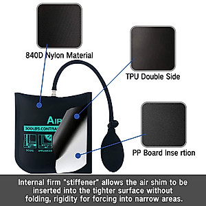 Sufford Air Wedge Bag, Commercial Grade Air Wedge Bag Pump Professional Leveling Kit & Alignment Tool for Cabinet, Appliance, Furniture, 2 Pack Inflatable Lifting Air Wedge Pump Bag, 300 LB Rating