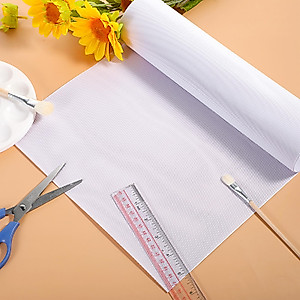 Fursuit Eye Mesh Waterproof Plastic Mesh Canvas Sheet 0.2mm Thick White Printable PVC Mesh for Mask Eyes Furries Cosplay Props Sculpting Fursuits Decor Craft Making 30cmx1m Hole 0.5mm