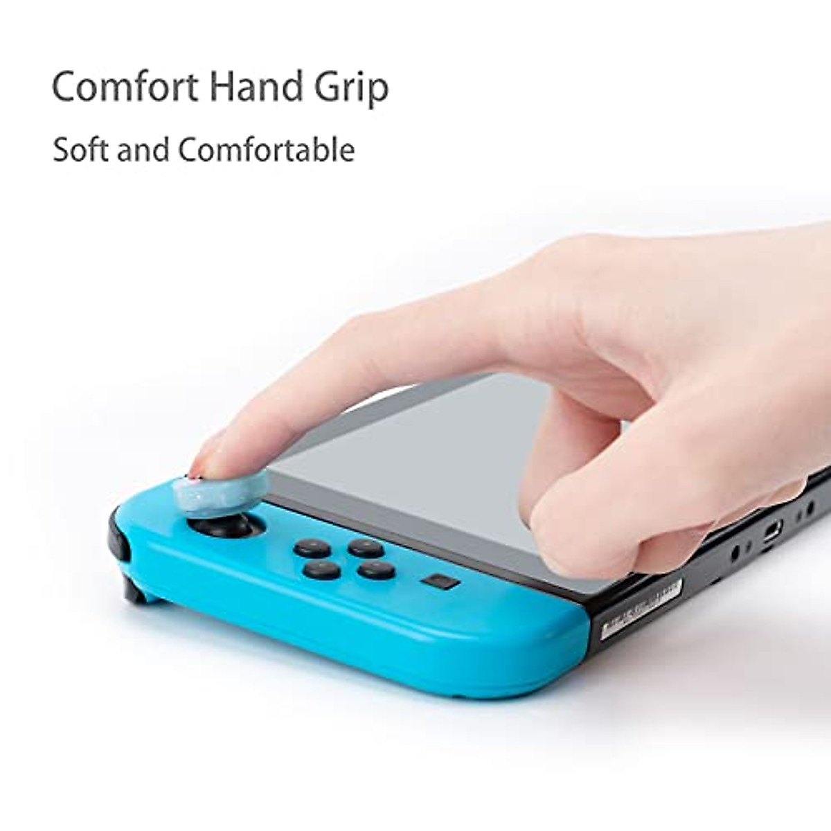 4PCS Jusy Thumb Grip Caps Compatible with Nintendo Switch/OLED/Switch Lite, Soft Silicone Joy-Con Joystick Grip Cute 3D Analog Stick Cover Doughnuts, 132