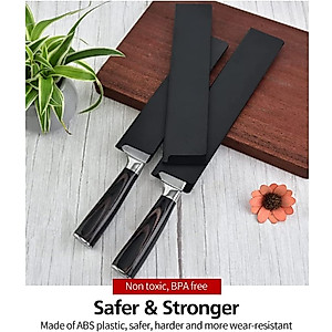Knife Sheath, Chef Knife Edge Guard, Universal Kitchen Knife Blade Covers, BPA-Free Knife Case, Abrasion Resistant Felt Lined Knife Cover Sleeves Knife Protectors