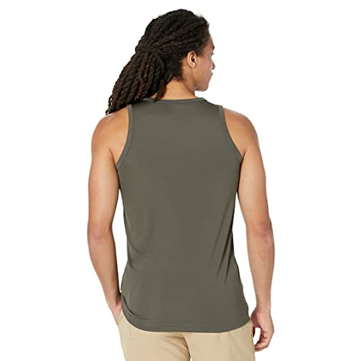 adidas Men's Heathered Tank Top, Utility Grey, Small