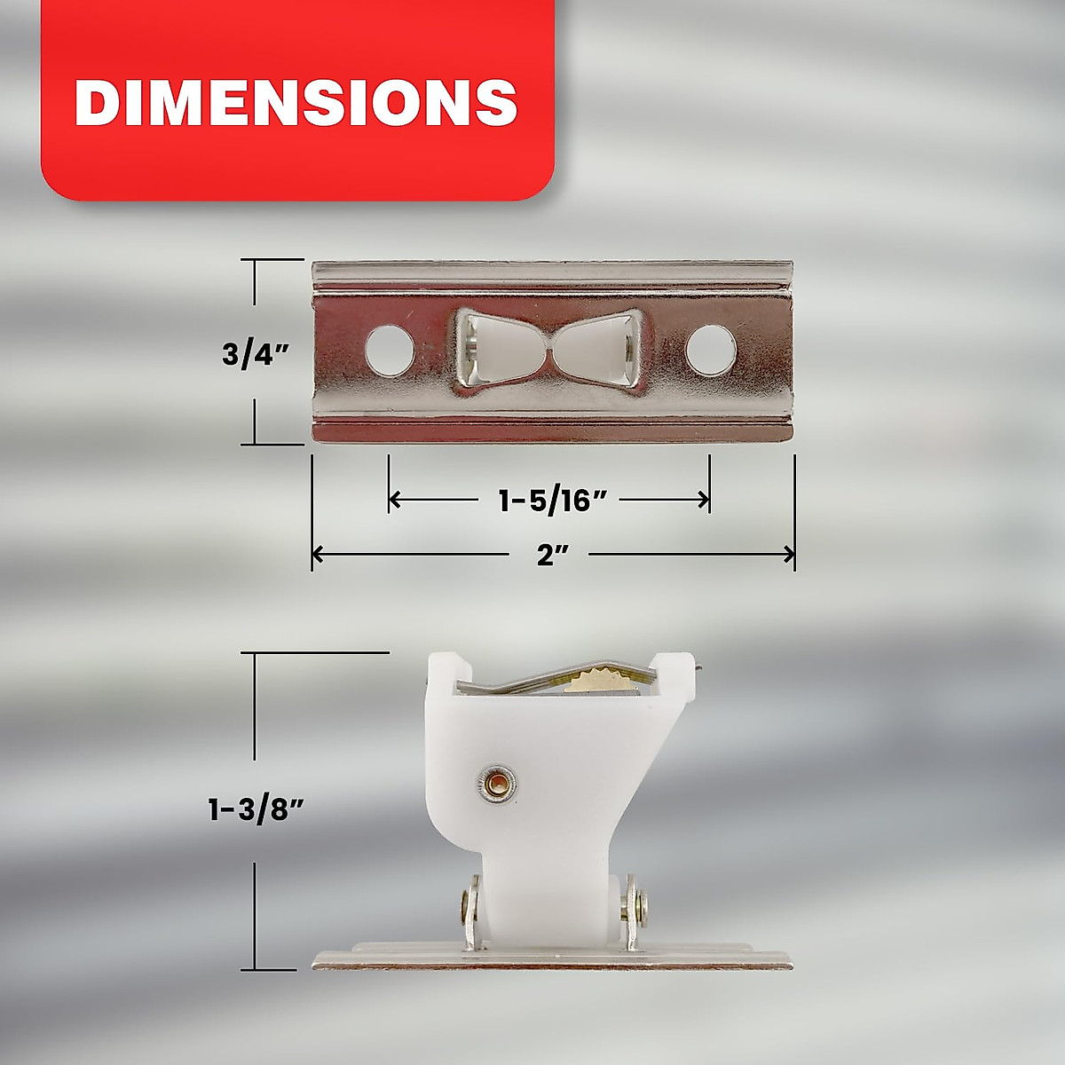 Amazing Drapery Hardware Large White Roman Shade Cord Lock with Dual Brass Wheels - Holds up to 5 Lift Cords, Suitable for Roman and Pleated Shades - 1-Pack