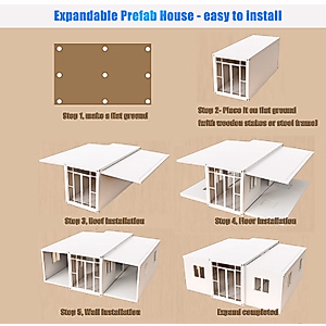 Double Story Prefab House Balcony Rainshed Fence Tiny Homes to Live in for Adults Expandable Foldable Houses kit casas prefabricadas para Vivir Small Foldable Container Mobile Modular Guest House