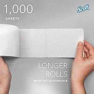 Scott® Essential Coreless High-Capacity Standard Roll Bulk Toilet Paper (04007), 2-Ply, White (1,000 Sheets/Roll, 36 Rolls/Case, 36,000 Sheets/Case)