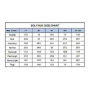 SOLY HUX Girl's 2 Piece Outfits Tie Dye Long Sleeve Tee Top and Leggings Set Black White 11-12Y