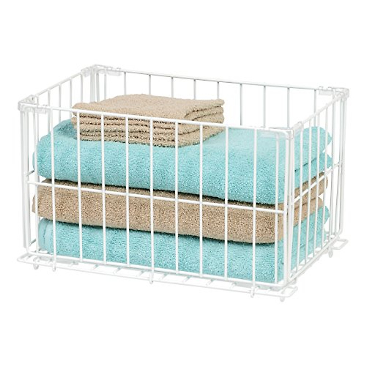 IRIS USA WCO-S Modular Wire Stacking Storage Container, Small