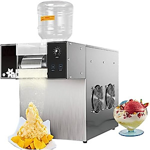 Air-Cooled Snowflake Ice Machine, Shaved Ice Machine, Korean Smoothie Machine, Commercial Continuous Ice Machine (180KG)