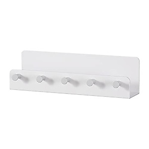 Bathroom Shelf Wall Mounted Shower Shampoo Storage Rack Punch-free Organizer Bag Key Holder No Drilling Floating Shelves wall mounted shelf with hooks