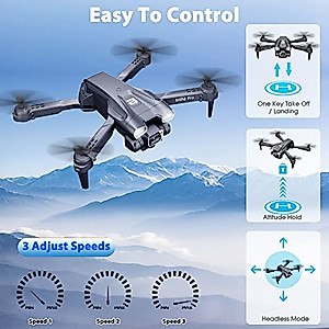 Uiqozok Drone with Camera for Adults, 1080P HD Mini FPV Drones for Kids Beginners, Foldable RC Quadcopter Toys Gifts for Boys Girls with Altitude Hold, 3D Flip, Headless Mode, 3 Speeds, Carrying Case