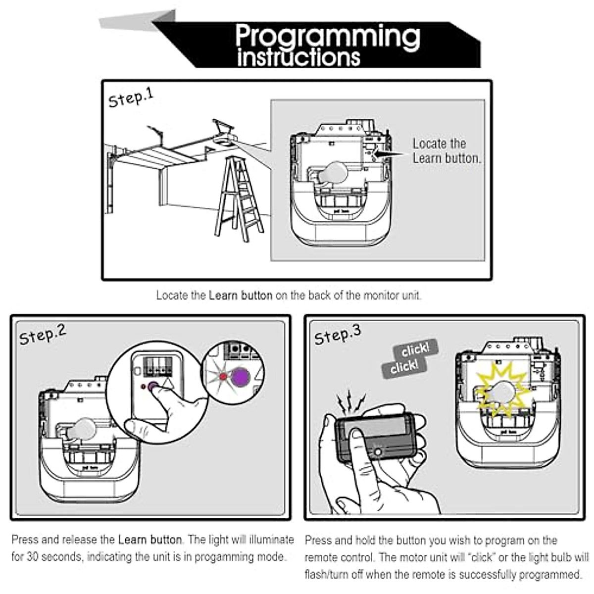 2 Replacement for Liftmaster 371LM Garage Door Remote Opener