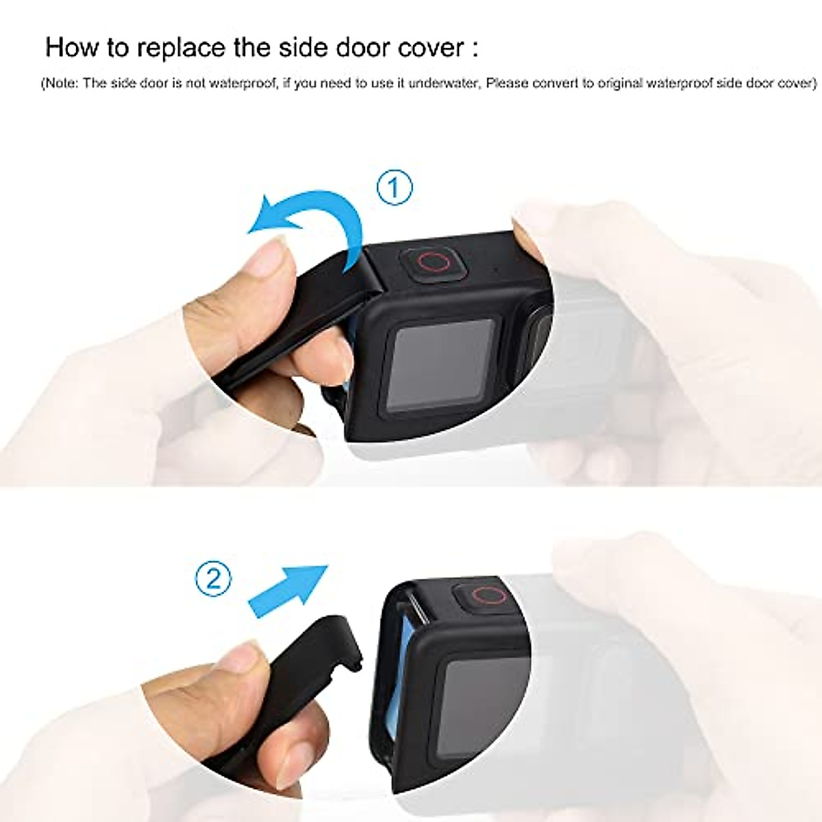GoPro Hero 9 10 11 Black Aluminum Battery Door | Charge & Mic