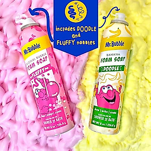 Mr. Bubble Twin Pack Foam Soap - Sculpt and Draw in the Tub; Soft, Moldable, Gentle, Scented Foam (Pack of 2, 8 fl oz Each)