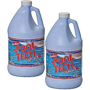 Liquid Chlorine Pool Shock 12.5% Sodium Hypochlorite 128fl oz, 2 Gallons/Pack for Swimming Pools, Hot Tubs and Spa's