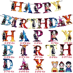 Anime Birthday Party Decorations, 99pcs Demon Inspired Slayer Party Supplies Include Stickers, Banner, Cupcake Toppers, Tablecloth, Balloons for Kids Anime Theme Party Favor