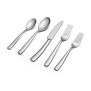 Towle Living Texture 42-Piece Forged Stainless Steel Flatware Set, Service for 4