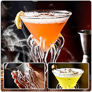 Cabilock Cocktail Glass Goblet Octopus Glass Wine Cups Party Drinking Cups Exquisite Martini Glasses Novelty Drink Cup for Party Bar