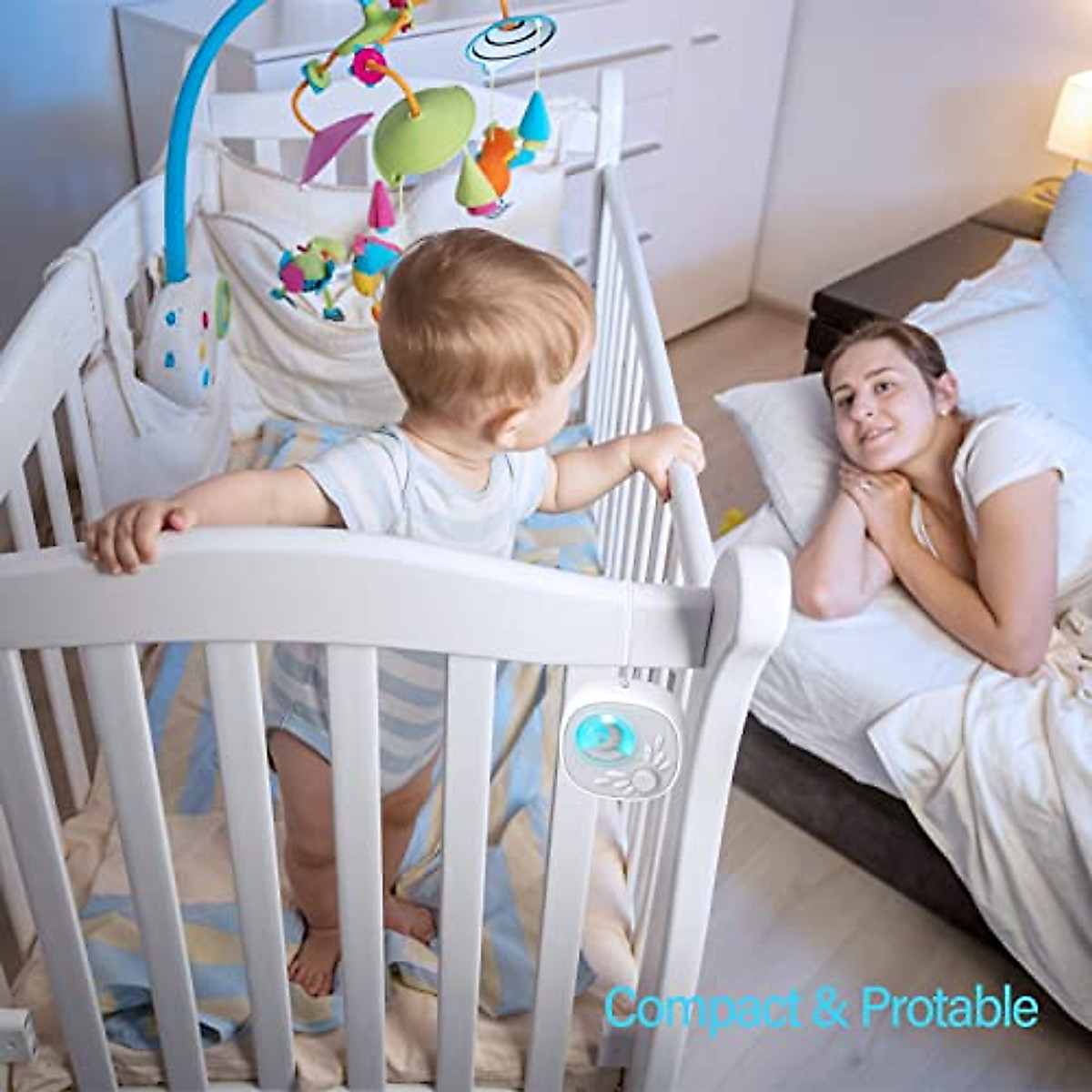 Yoobao White Noise Machine Baby, Portable Baby Sound Machine with 27 Soothing Sounds, Baby Sleep Soother with Night Light, Recording, Crying Sensor and Child Lock, USB Rechargeable
