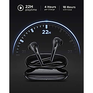 1MORE ComfoBuds Wireless Earbuds for Kids, Mini Noise Cancelling True Wireless Earbuds for Teenager, Bluetooth 5.0 Headphones with 4 Mics, IPX5 Waterproof Sports Earphone for Students, Black